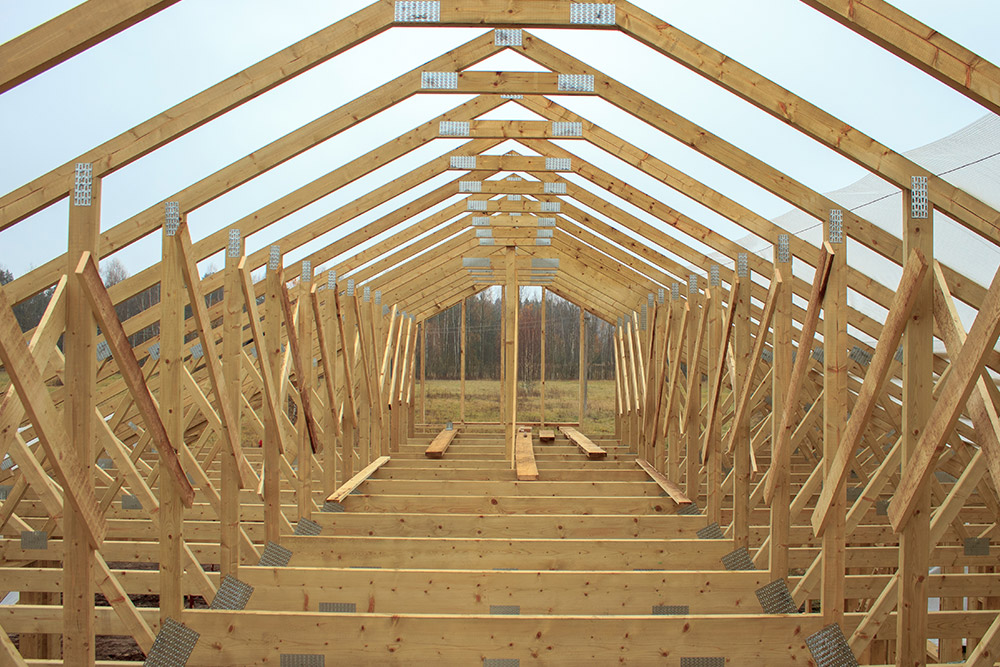 Timber trusses for project in marupe | Freimans